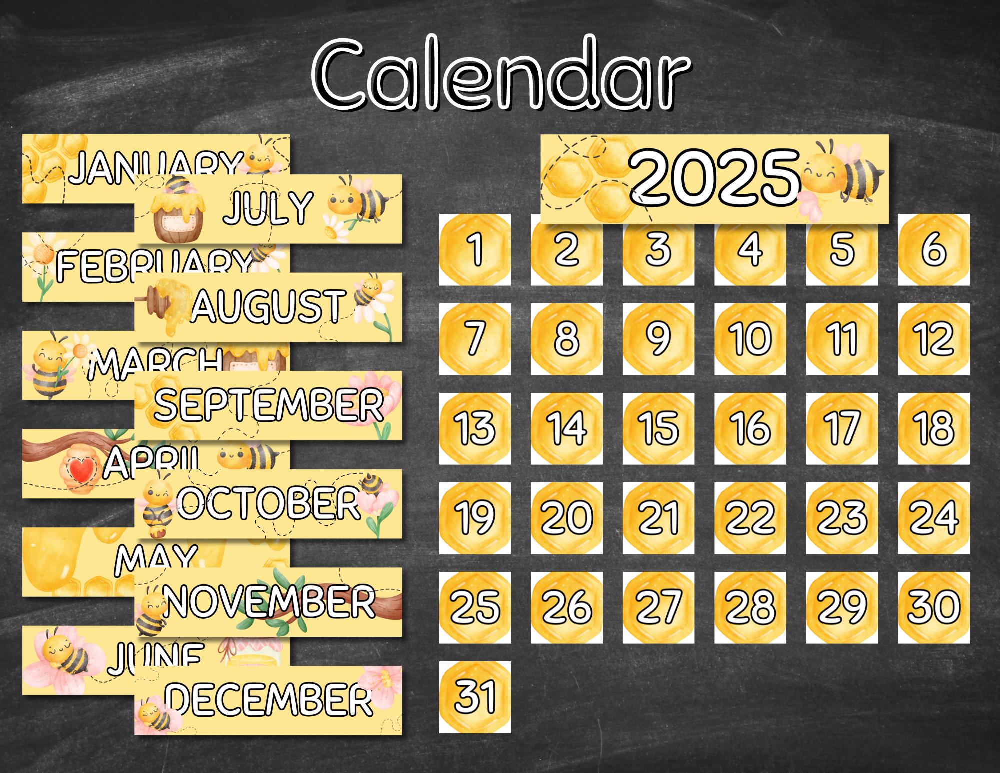 DIGITAL Bee Themed Classroom Decor Bundle, Classroom Decoration, Bee ...