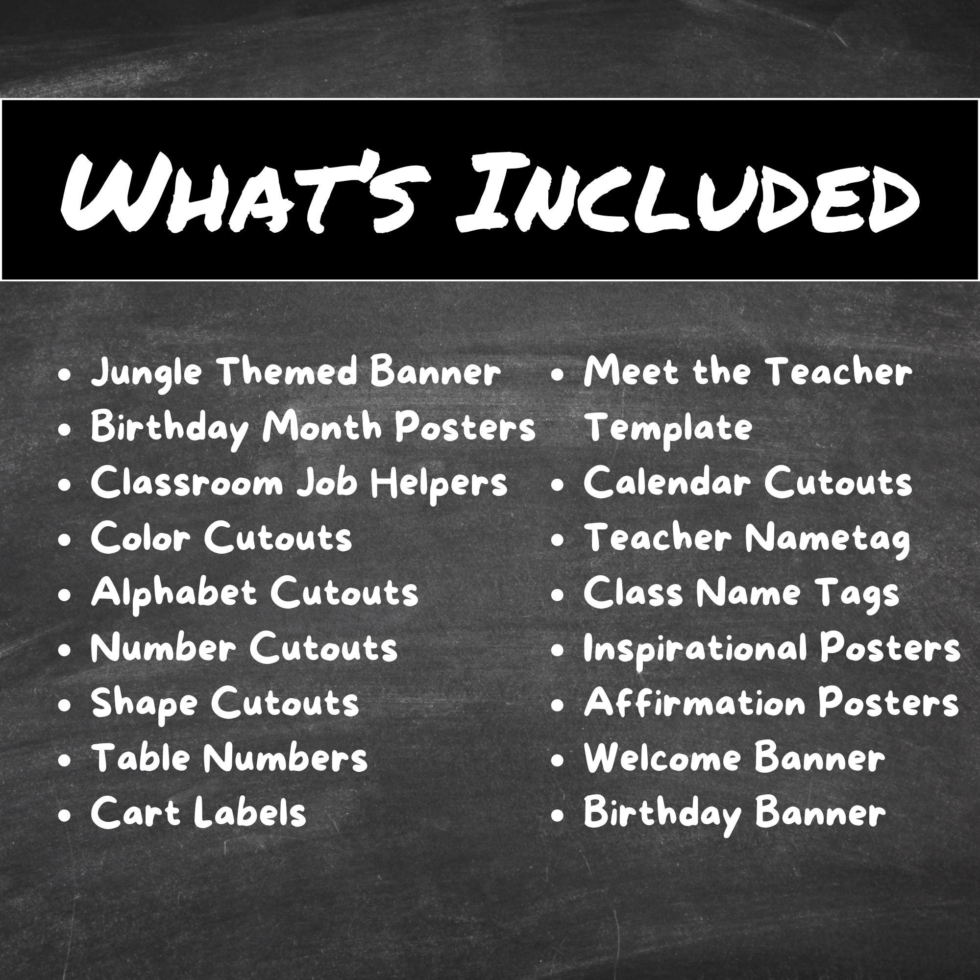 DIGITAL, Jungle Themed Classroom Decor Bundle, Classroom Decorations ...