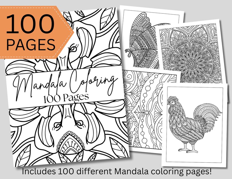 Printable Coloring Book, Digital Coloring Books, Mandala Coloring ...