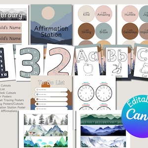 Mountain Adventure Themed Classroom Decor Bundle, Teacher, Mountain ...