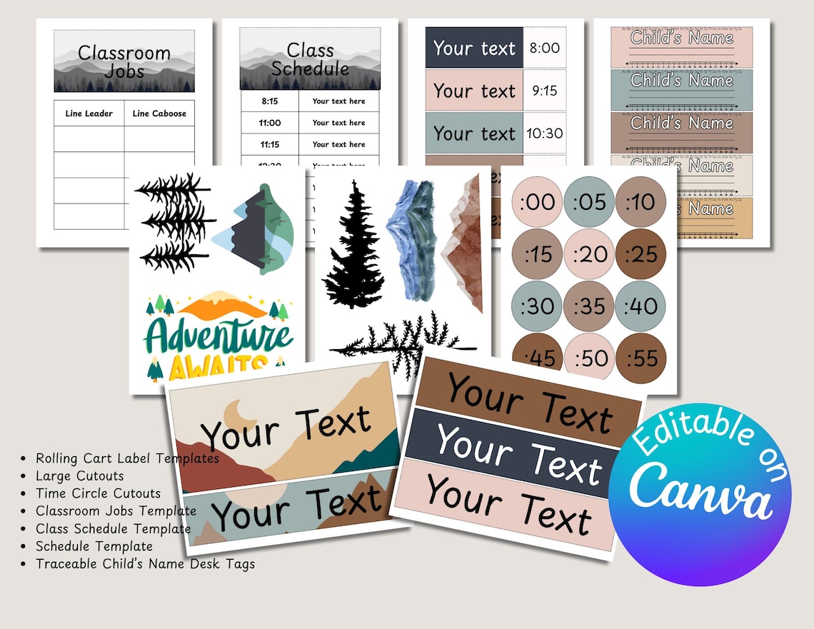 Mountain Adventure Themed Classroom Decor Bundle, Teacher, Mountain ...