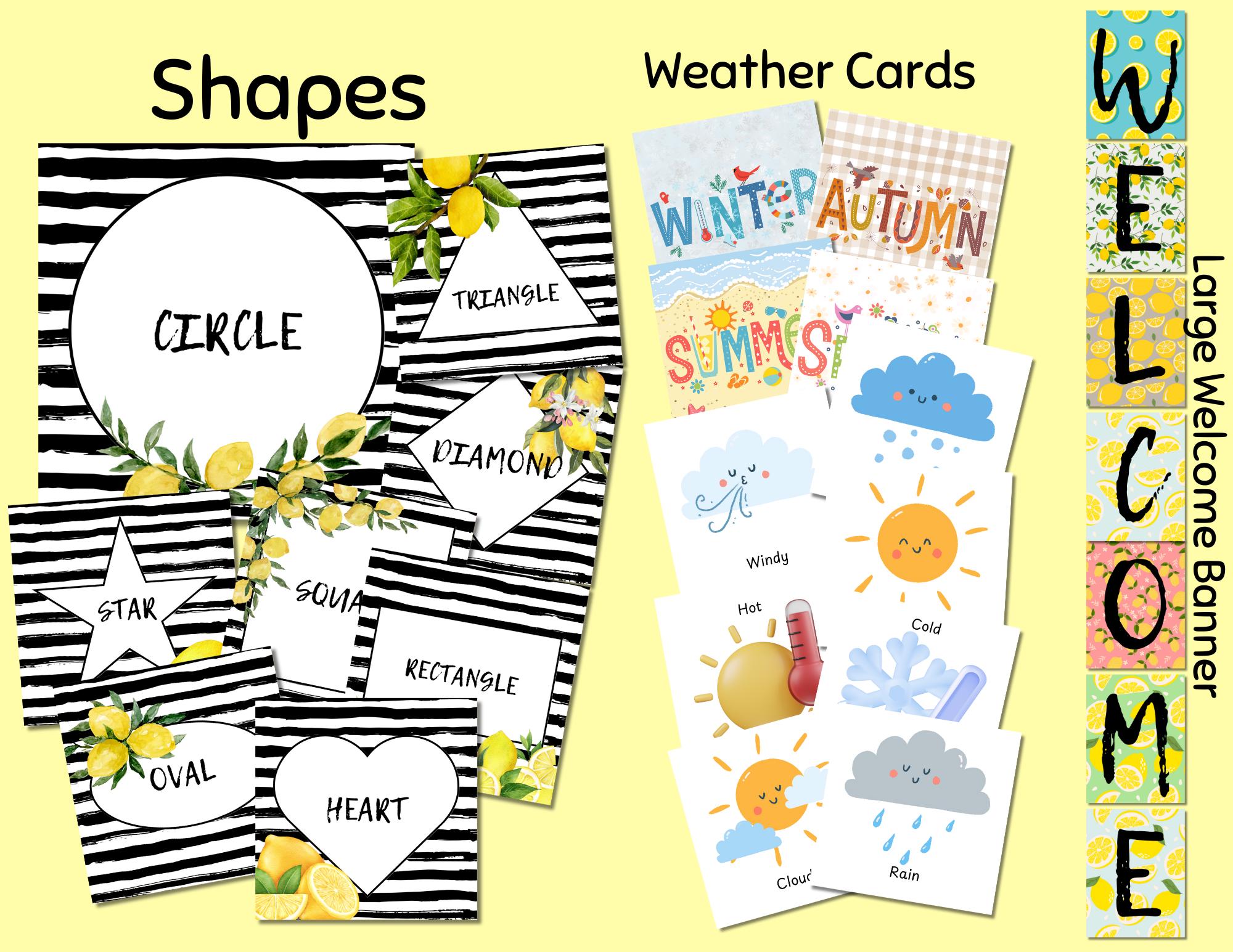 DIGITAL Lemon Themed Classroom Decor Bundle, Teacher, Lemon Classroom ...