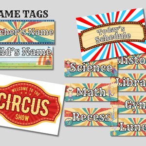 DIGITAL Circus Themed Classroom Decor Bundle, Teachers, Classroom Decor ...