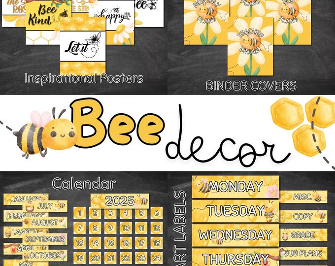 Bumble Bee Alphabet | Classroom Decor | Class Decor Set | Classroom ...