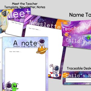 DIGITAL Space Themed Classroom Decor Bundle, Teachers, Space Classroom ...
