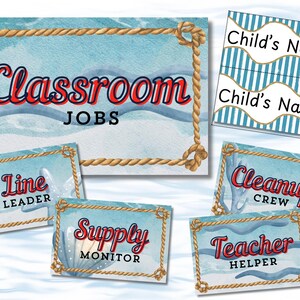 DIGITAL, Nautical Themed Classroom Decor Bundle, Classroom Decorations ...