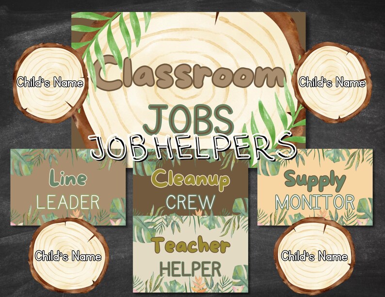 DIGITAL, Jungle Themed Classroom Decor Bundle, Classroom Decorations ...