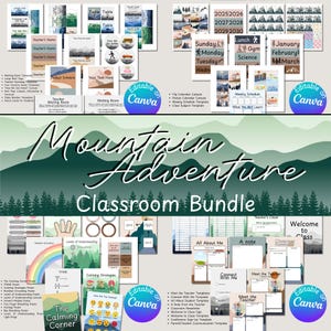 Mountain Adventure Themed Classroom Decor Bundle, Teacher, Mountain ...
