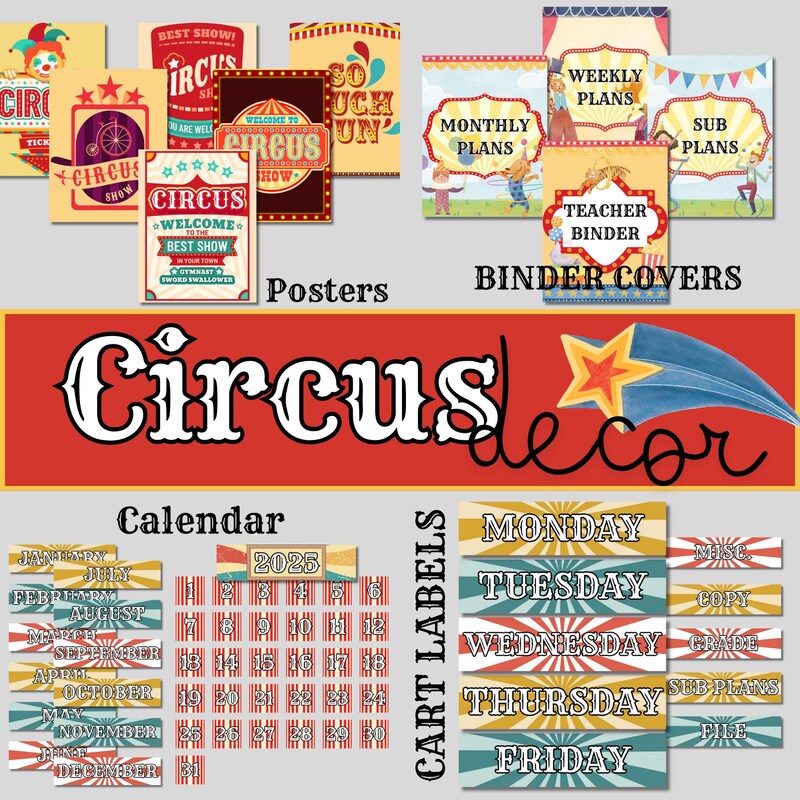 Circus Party Decor - Etsy