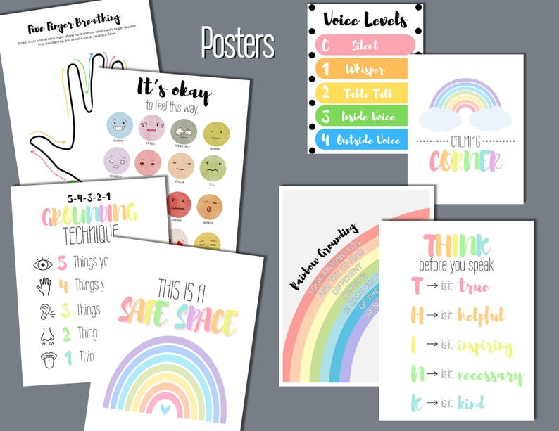 DIGITAL Rainbow Themed Classroom Decor Bundle, Classroom Decorations ...