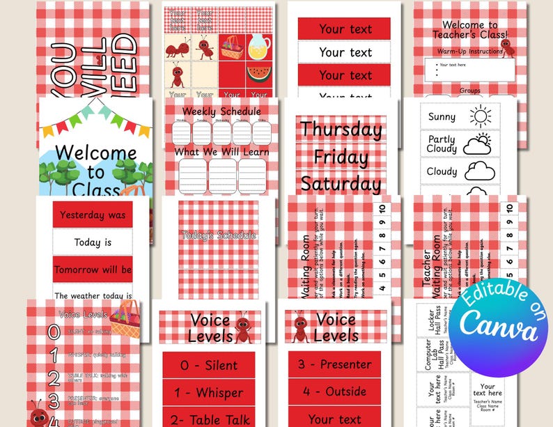 Picnic Themed Classroom Decor Bundle, Teacher, Picnic Class Decor ...