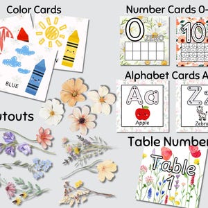 DIGITAL, Wildflower Themed Classroom Decor Bundle, Classroom ...