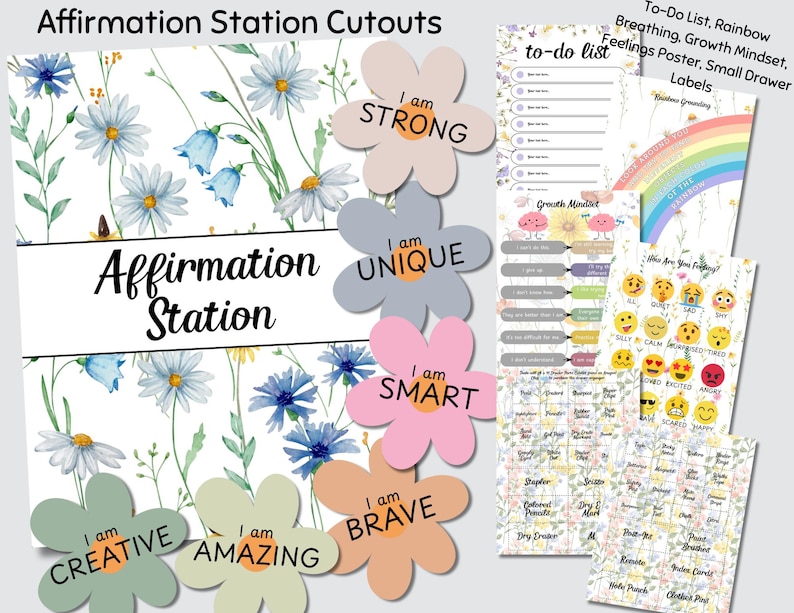 DIGITAL, Wildflower Themed Classroom Decor Bundle, Classroom ...