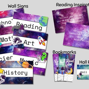 DIGITAL Space Themed Classroom Decor Bundle, Teachers, Space Classroom ...