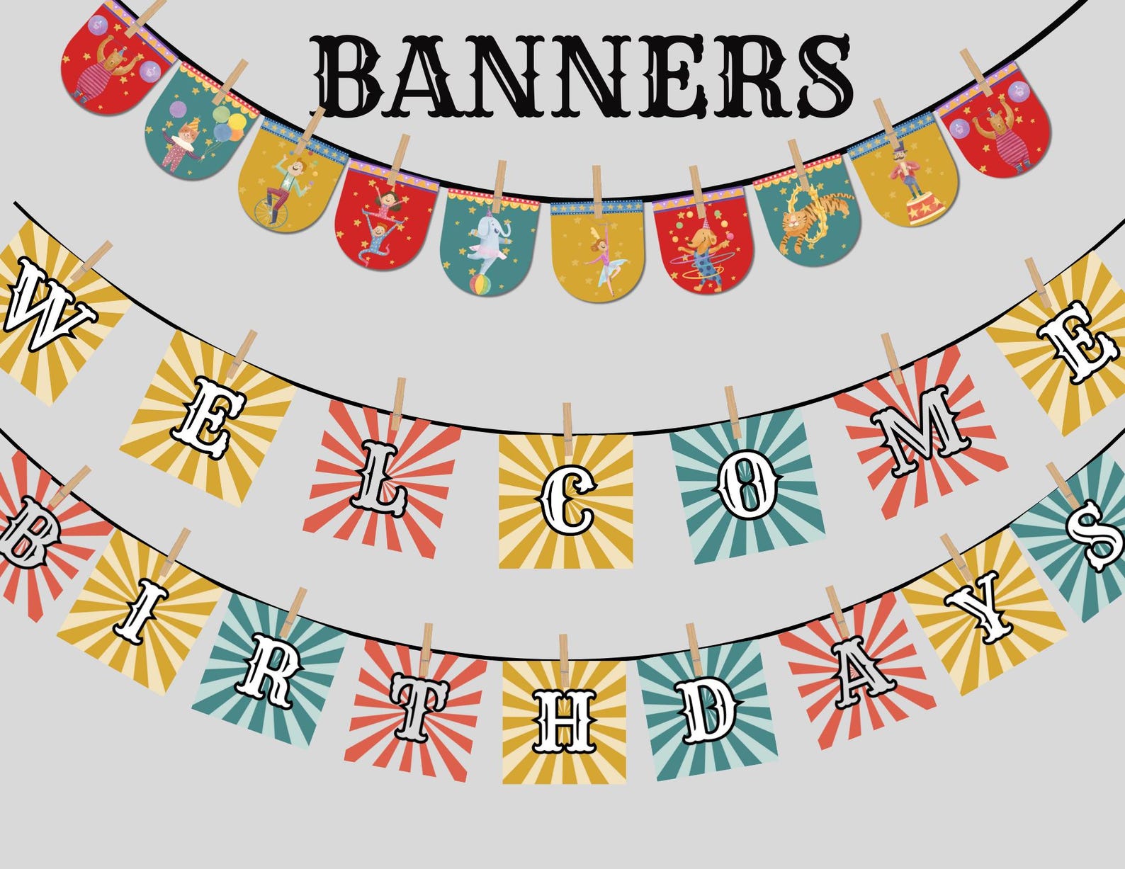 DIGITAL Circus Themed Classroom Decor Bundle, Teachers, Classroom Decor ...