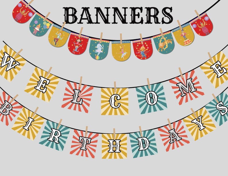 DIGITAL Circus Themed Classroom Decor Bundle, Teachers, Classroom Decor ...