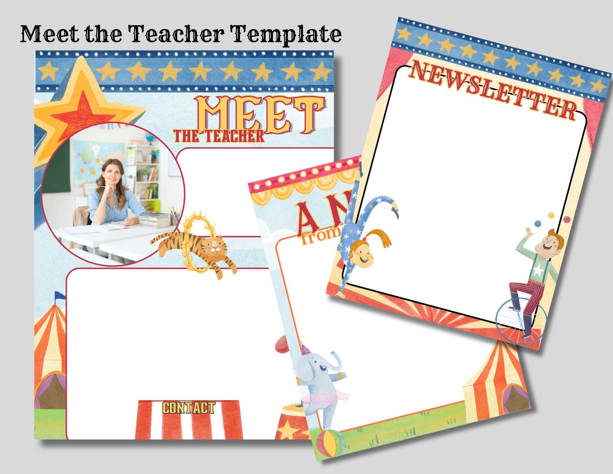 DIGITAL Circus Themed Classroom Decor Bundle, Teachers, Classroom Decor ...