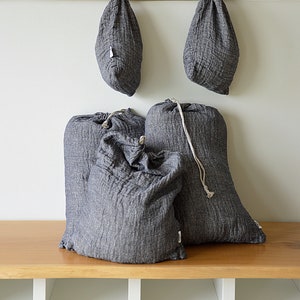 Eco Storage Bag - Thick Linen - 100% Linen Bags - Double-layer Linen ...