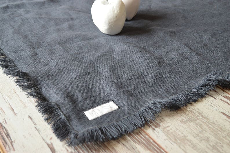 Handmade Linen rug Rustic linen double-layered rug Pure | Etsy