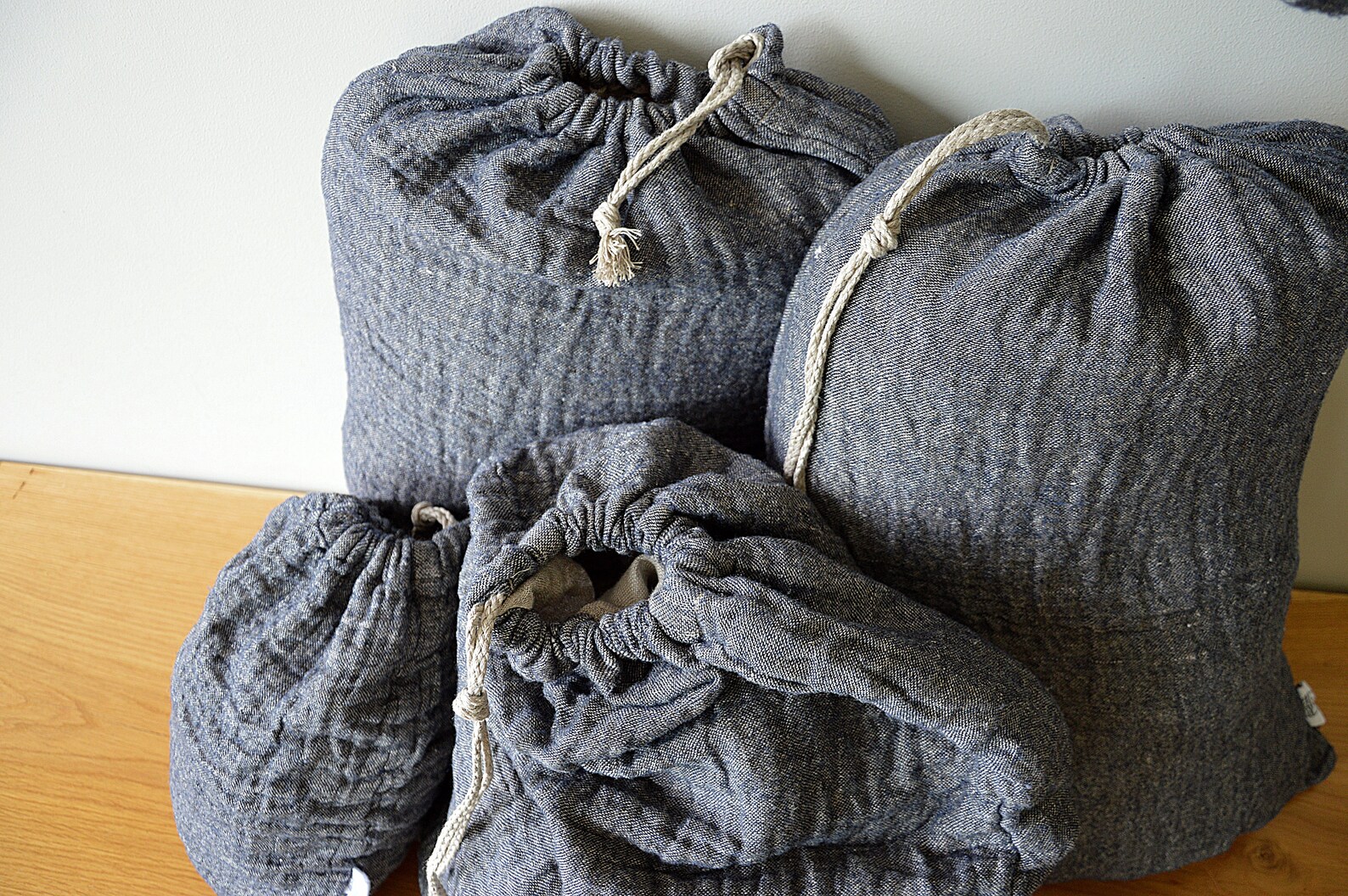 Eco Storage Bag - Thick Linen - 100% Linen Bags - Double-layer Linen ...