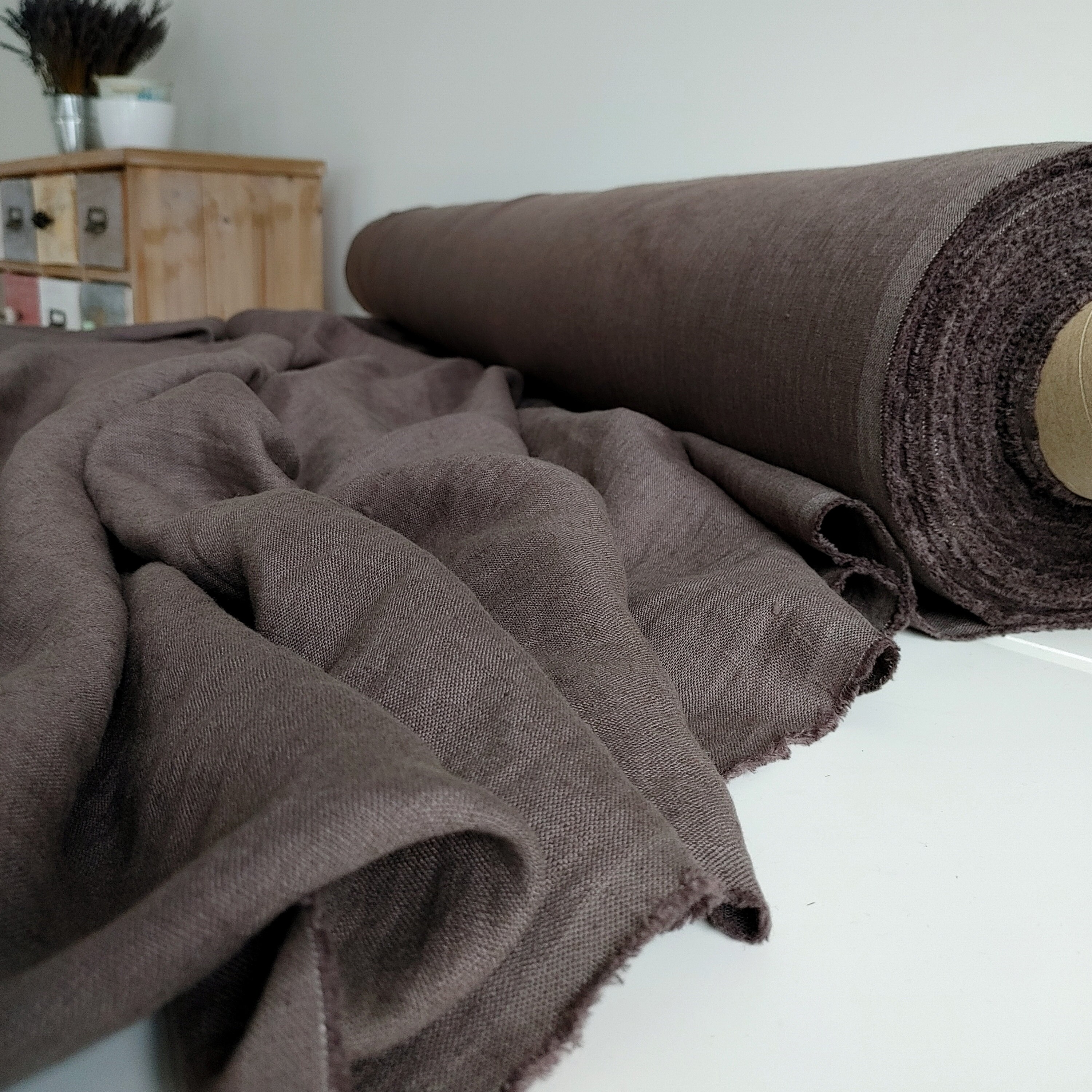 100% Linen Fabric 200 GSM Linen Soft WEATHERED WOOD Linen - Etsy