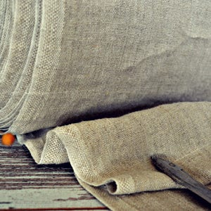 HEAVY 100% Linen Fabric Rustic Thick 280 GSM Linen Natural - Etsy