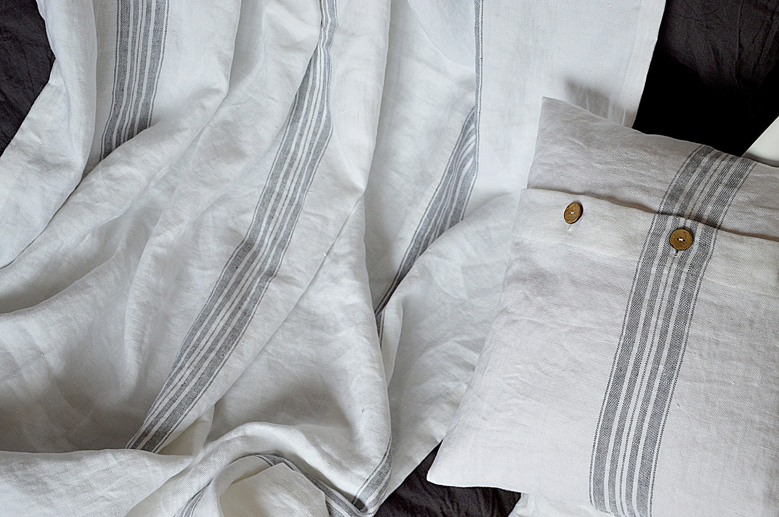 Linen Throw 320 GSM Heavy Weight Linen Throw Striped Throw - Etsy