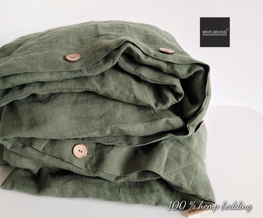Autumn Grass Hemp Duvet Cover, Stonewashed Bedding - Etsy