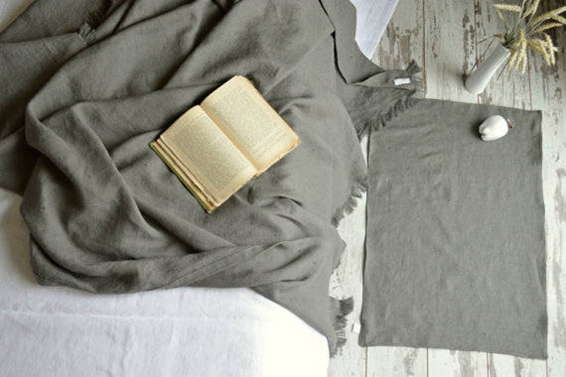 Queen King Size Linen Bed Cover / Large Coverlet / Heavy - Etsy