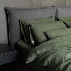 100% HEMP Bedding Set, AUTUMN GRASS Set of 3 Pcs Duvet Cover and 2 ...