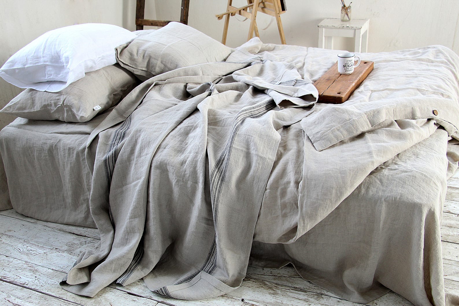 Linen Throw Blanket 320 GSM Rustic Linen Throw Softened - Etsy