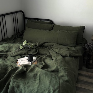 100% HEMP Bedding Set, AUTUMN GRASS Set of 3 Pcs Duvet Cover and 2 ...