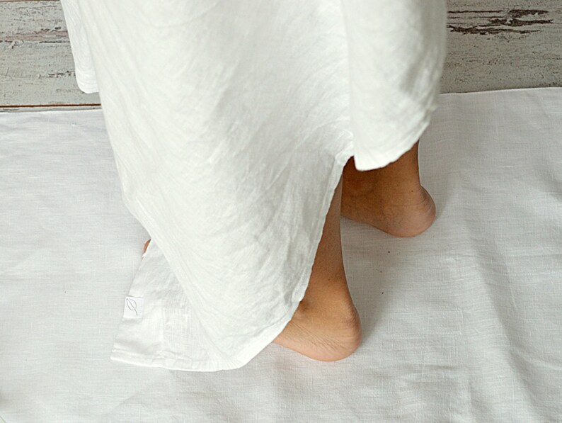 Linen Mat Double-layered Mat White Bath / Bed Simple Rustic - Etsy