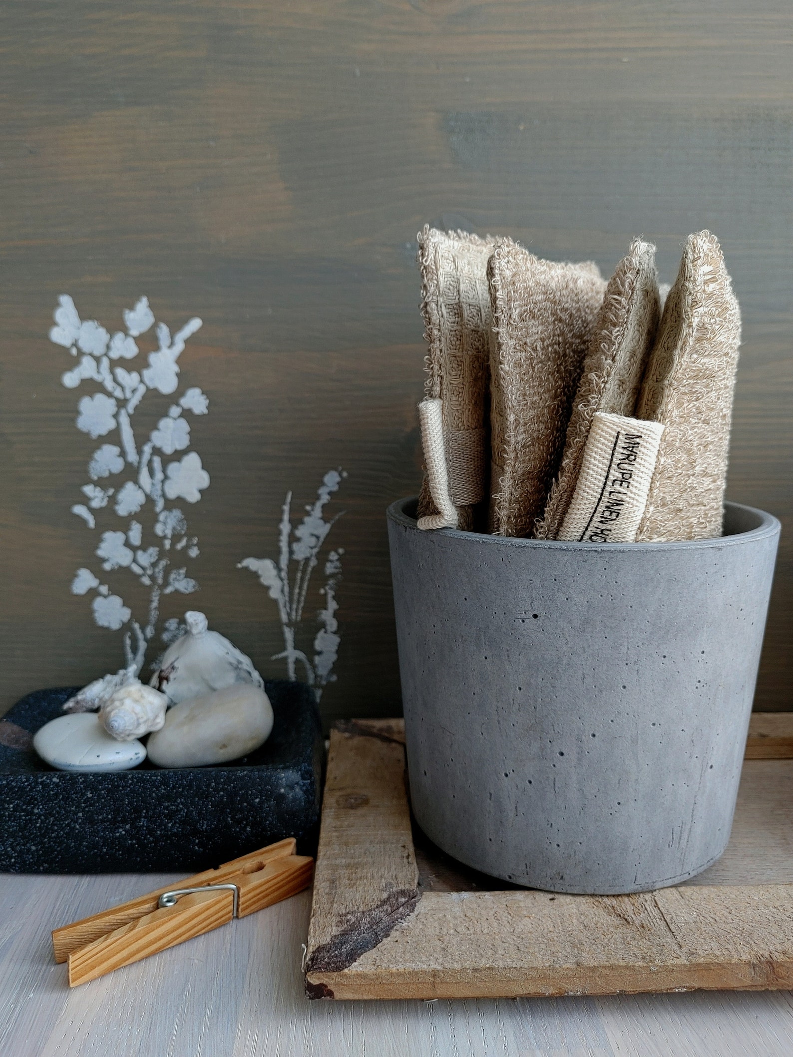 ZERO WASTE Sponge, Linen Reusable Sponge, Unsponge for Kitchen, Face ...