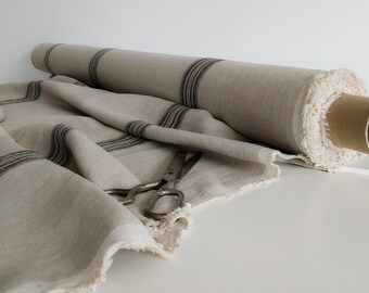 Striped Linen Fabric - Etsy