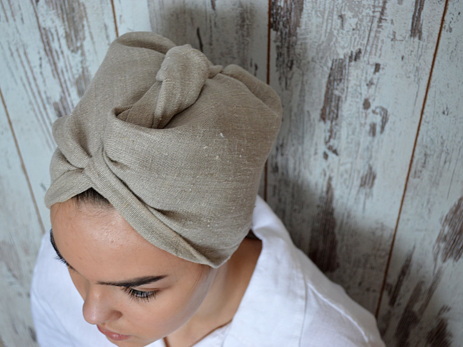 Linen Hair Turban / Unpainted Linen Turban / Woman Bath Turban - Etsy