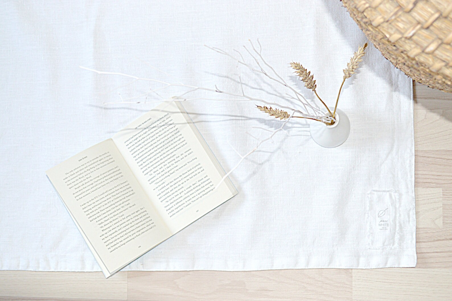Linen Mat Double-layered Mat White Bath / Bed Simple Rustic - Etsy