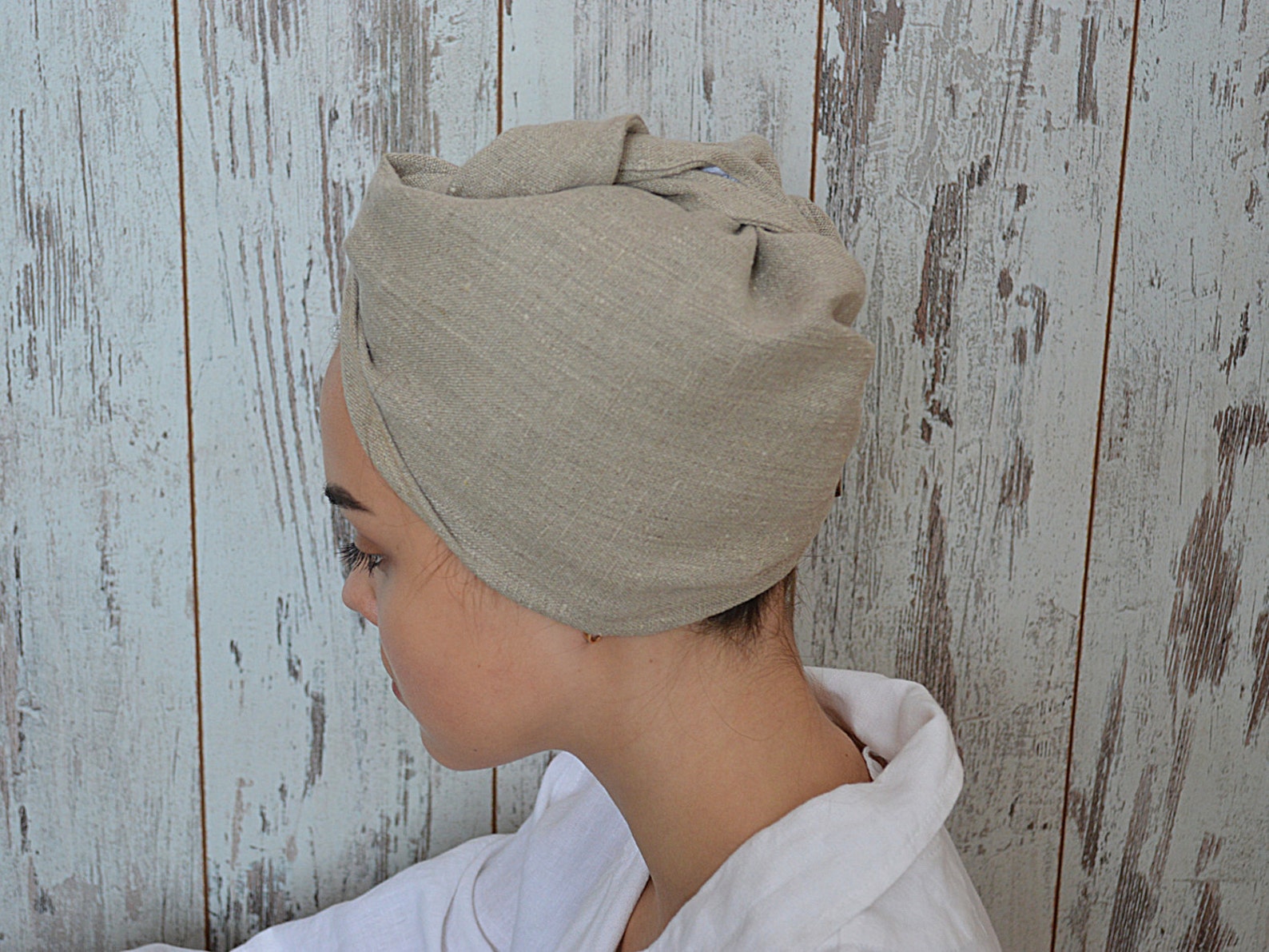 Linen Hair Turban / Unpainted Linen Turban / Woman Bath Turban - Etsy