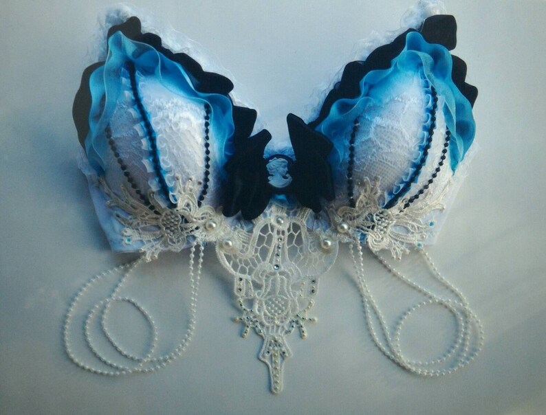 Alice in Wonderland Costume Bra Dance Rave EDC Beyond Wonderland LED ...