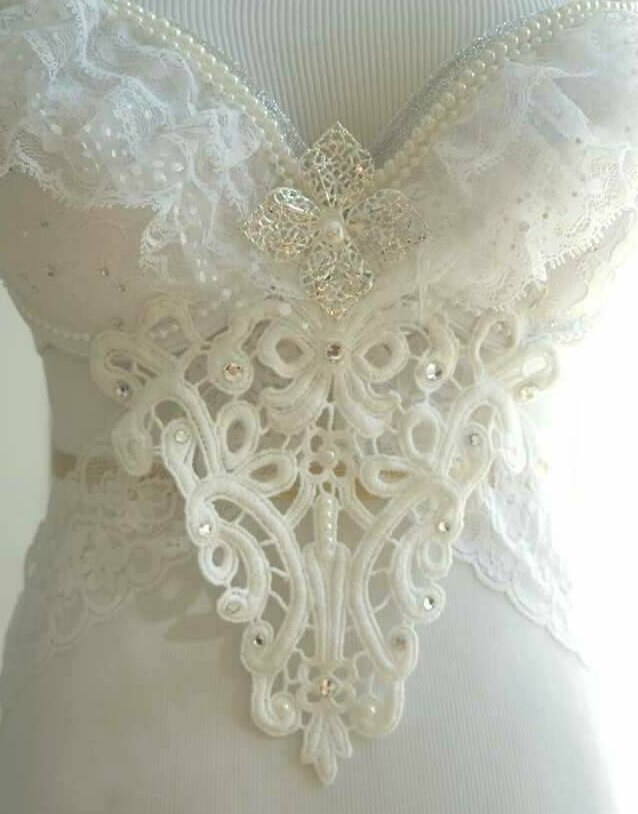 White Snow Goddess II Rave Bra Snow Angel, NYE Bra, White Wonderland ...