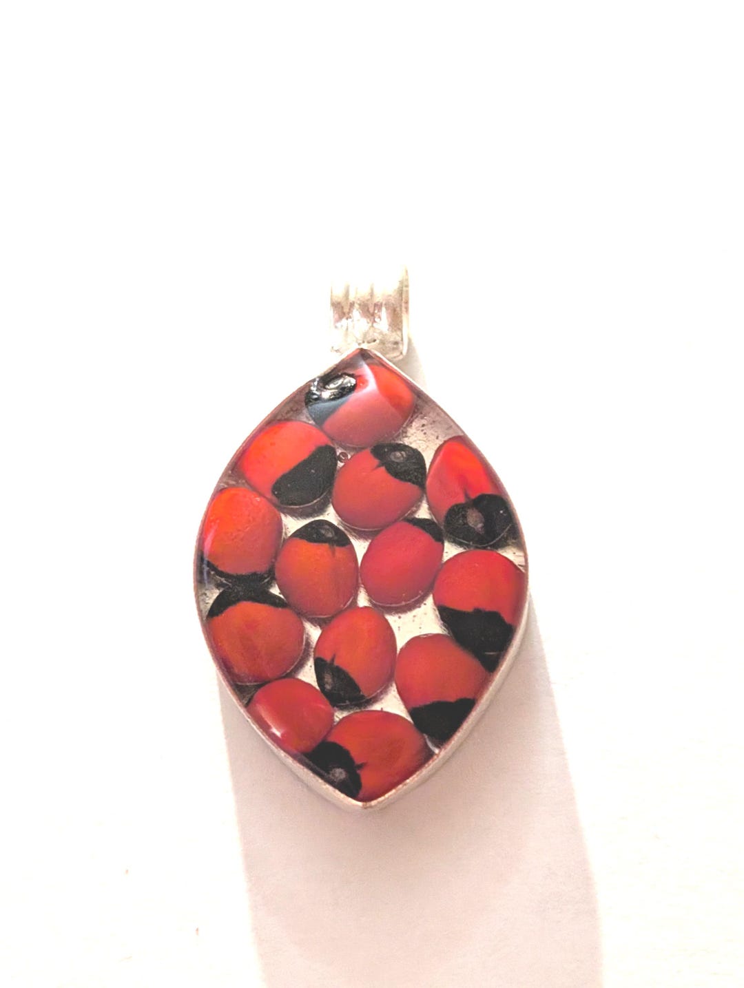 Beautiful Peruvian Huayruro Leaf Shape Pendant - Etsy