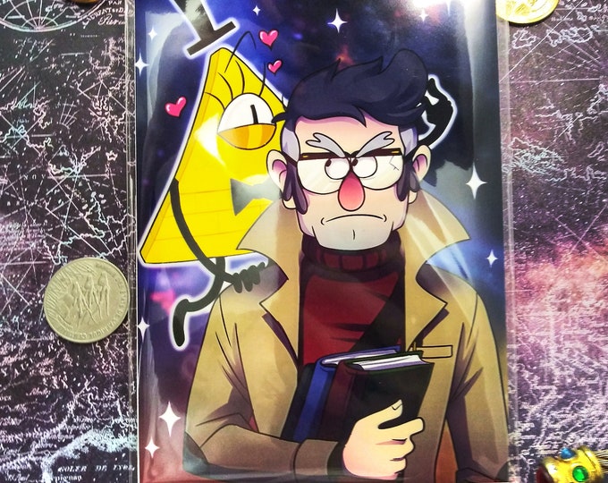 Gravity Falls: Bill Cipher and Ford Pines Mini Print 4x6 - Etsy