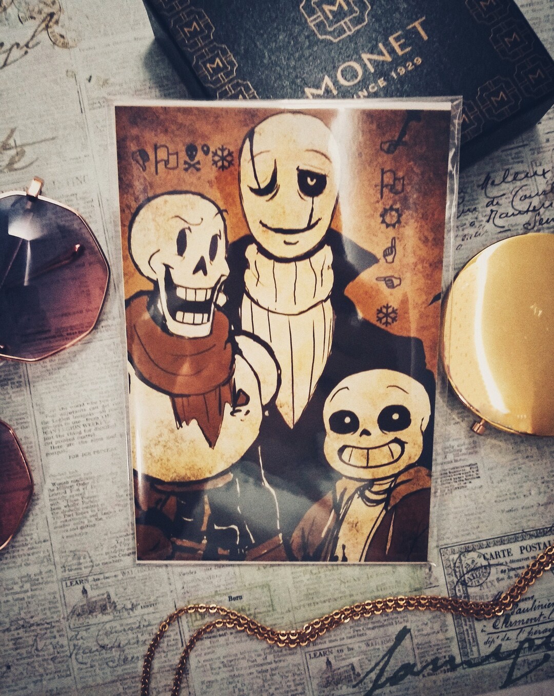 Undertale: Don't Forget | 4 X 6 Mini Print | Skeleton Family | Gaster ...