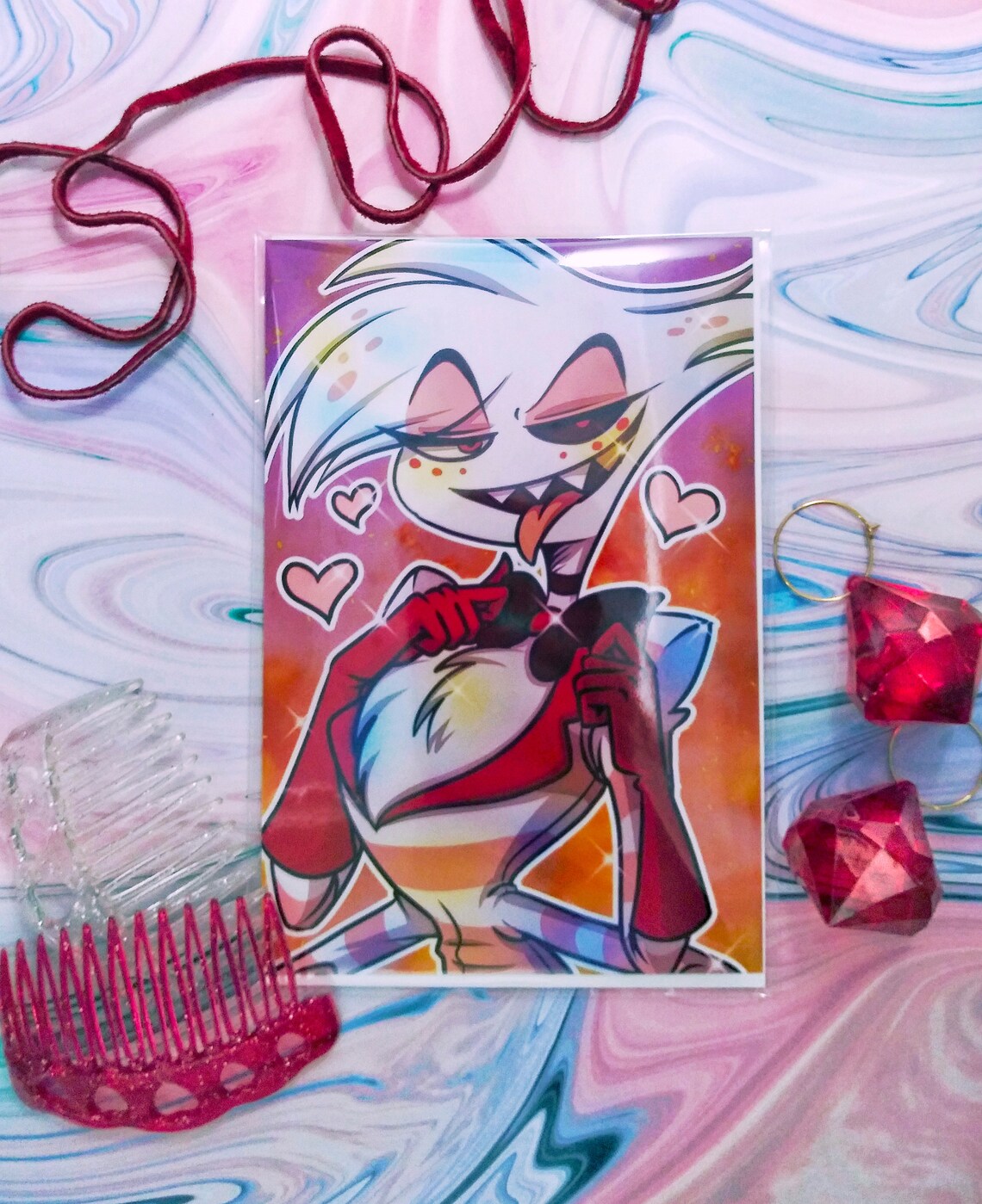 Hazbin Hotel: Angel Dust Mini Print 4x6 - Etsy