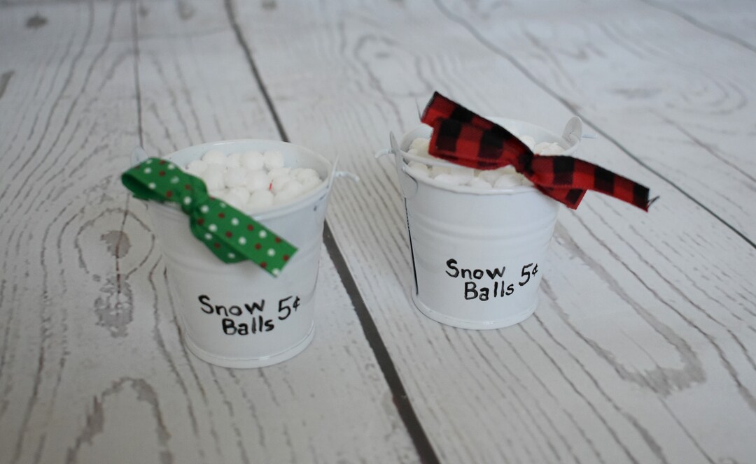 Snow Bucket Ornament - Snow Balls Ornament - Snow Ornament - Christmas ...