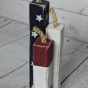 Set/3 Patriotic USA Wood Firecrackers, Fireworks, Home Decor, Summer ...