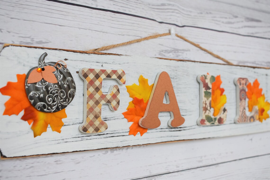 Fall Welcome Sign Wall Art Wooden Sign Home Decor Fall | Etsy