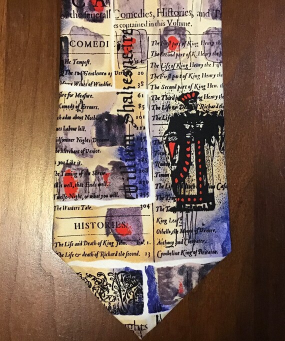 Shakespearean Silk Tie, will go well with any jacket … - Gem