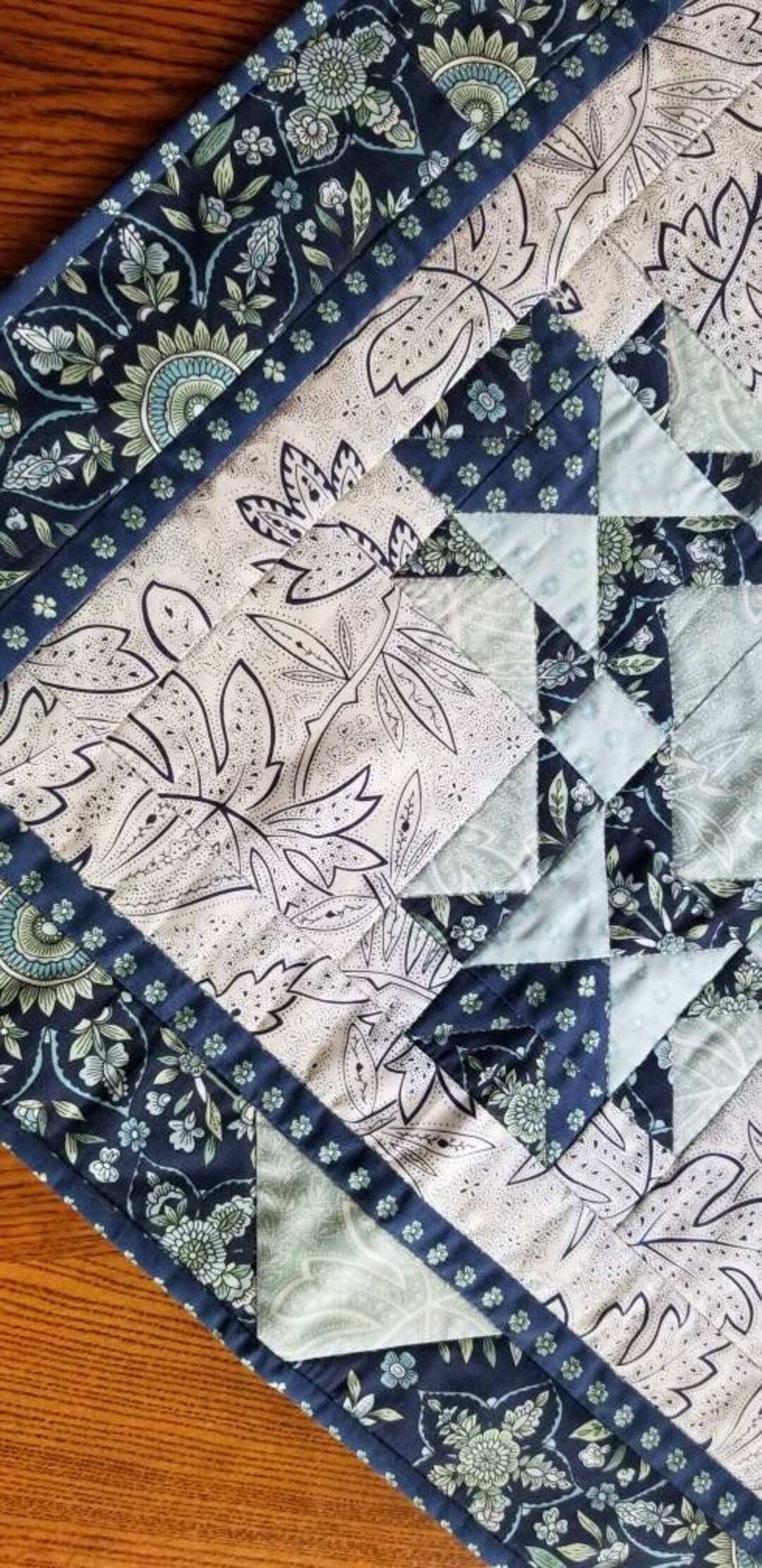 Shades of Blue Table Topper - Etsy