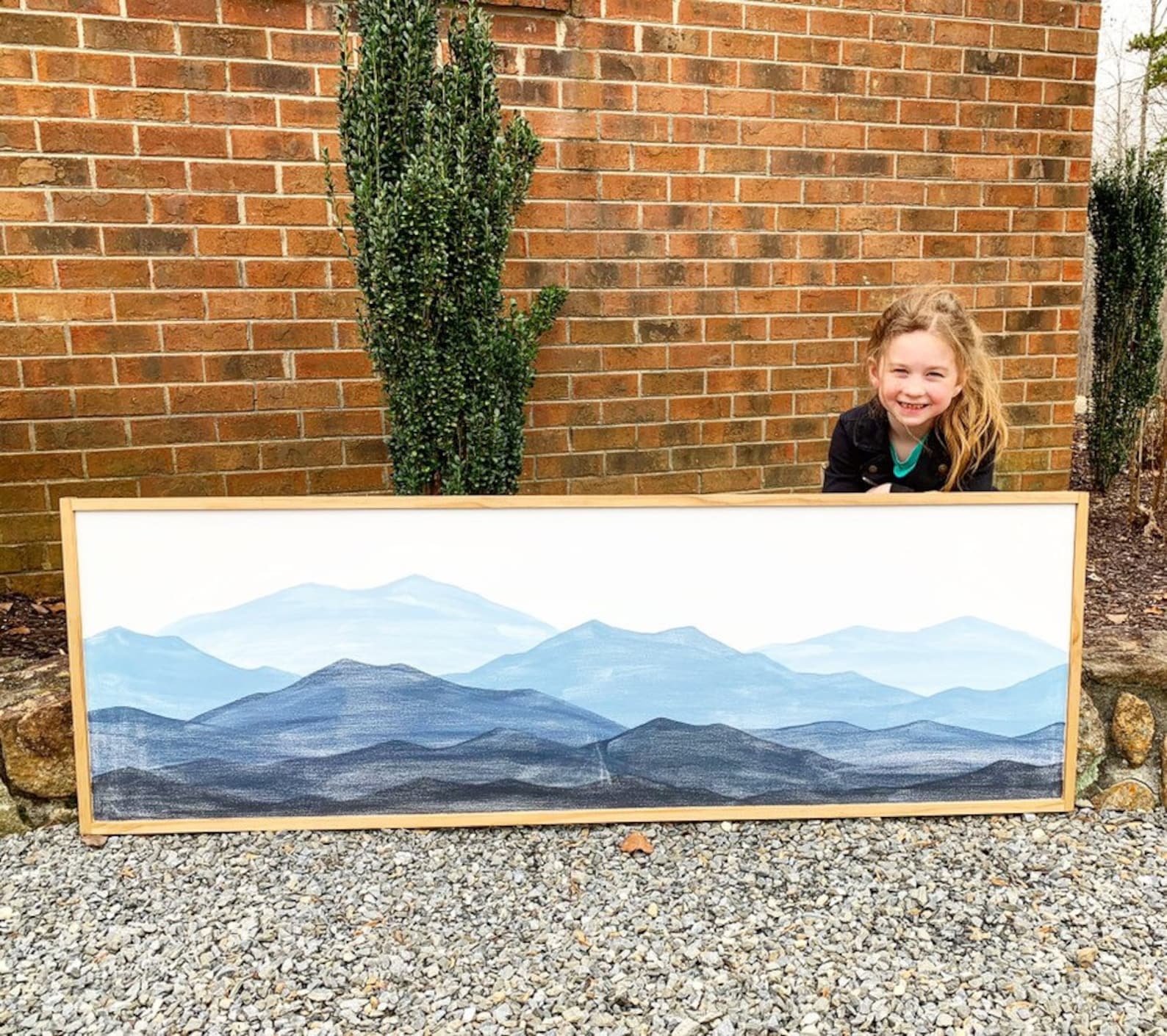 Blue Ridge Mountain Wall Art Woodsign Painting Art - Etsy